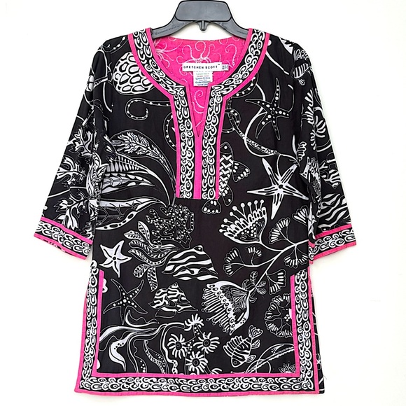 Gretchen Scott Designs | Tops | Gretchen Scott Designs Xs Split Neck ...